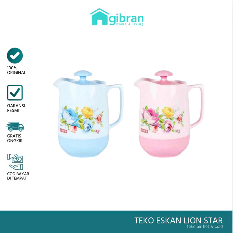 Jual TEKO ESKAN THERMO WATER JUG PLASTIK LION STAR 1,3 & 2,1 Liter LION STAR Serbaguna Untuk ...