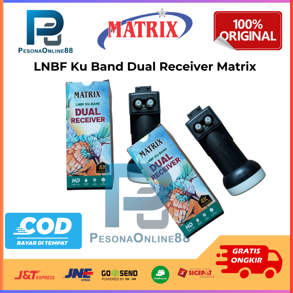Jual LNBF Ku Band Dual Receiver Matrix / LNBF Ku Band Dual Port Matrix | Shopee Indonesia