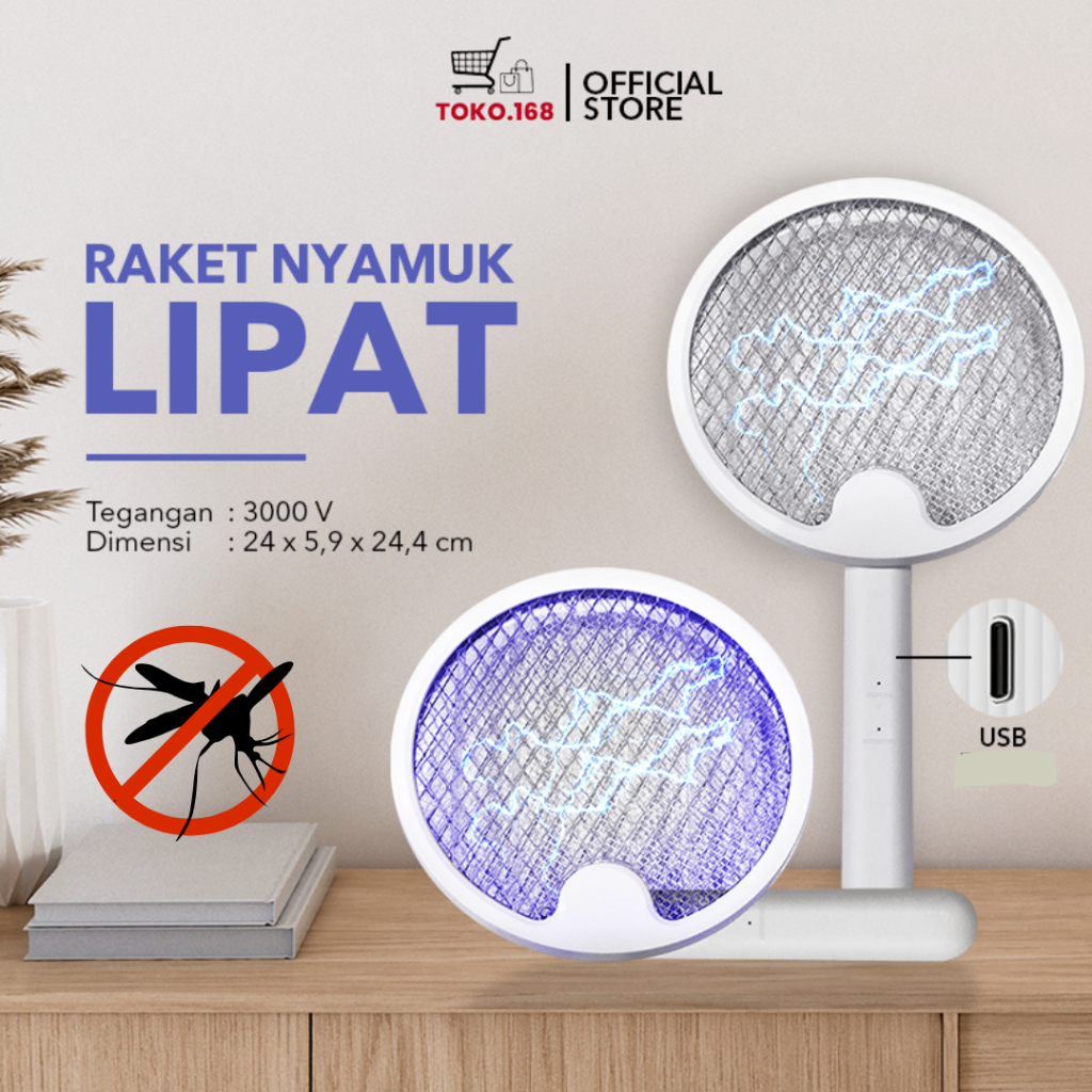 Jual Raket Nyamuk Listrik Lipat Multifungsi b22 raket MOSQUITO 3 IN 1 ...