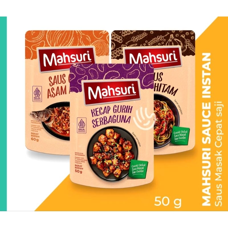 Jual Mahsuri saus ASAM MANIS / LADA HITAM 60 gram SACHET | Shopee Indonesia