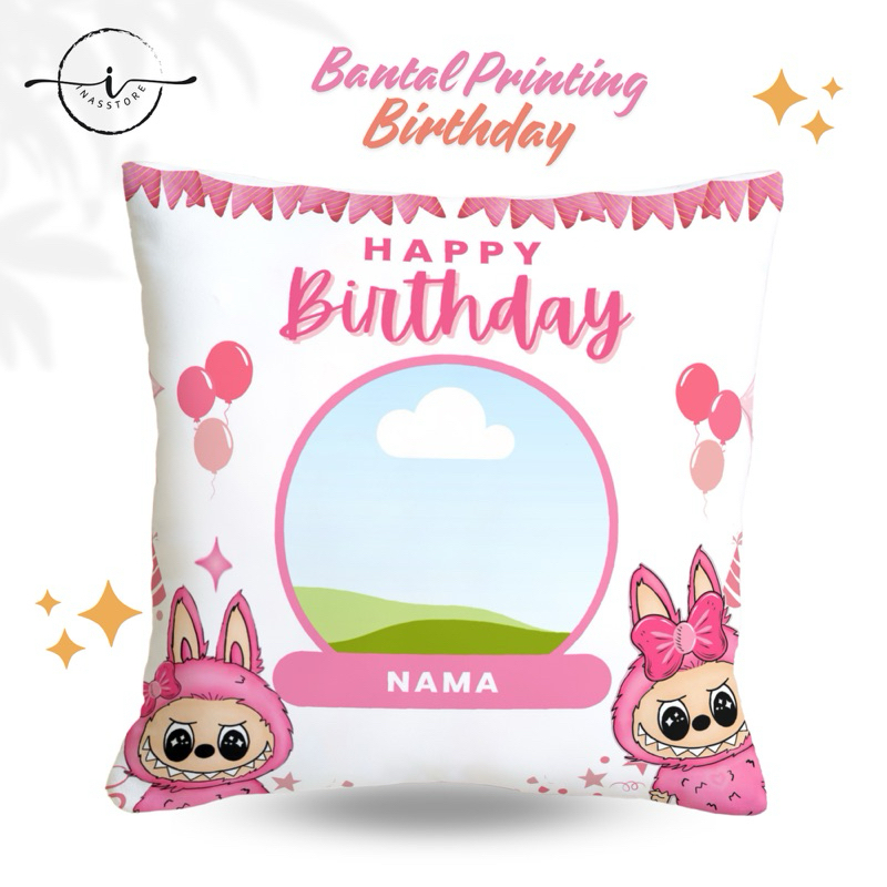 Jual SOUVENIR BANTAL PRINTING 25 x 25 / SOUVENIR BANTAL ULANG TAHUN ...