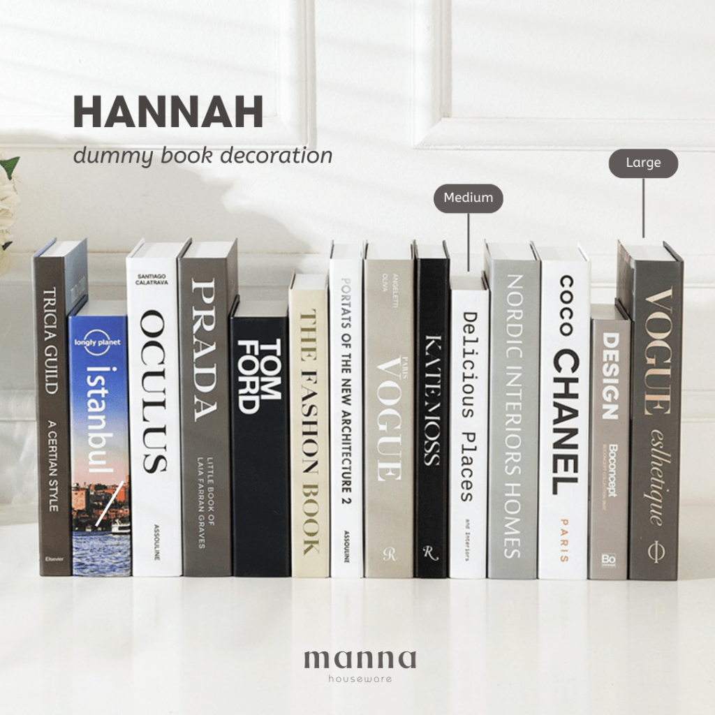 Jual MANNA Hannah - Dummy Book Properti Foto Buku Pajangan Rumah Unik ...