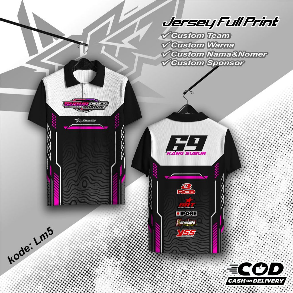 Jual JERSEY Bebas Design Baju Racing Tanpa Minimal Order Variasi Kerah ...