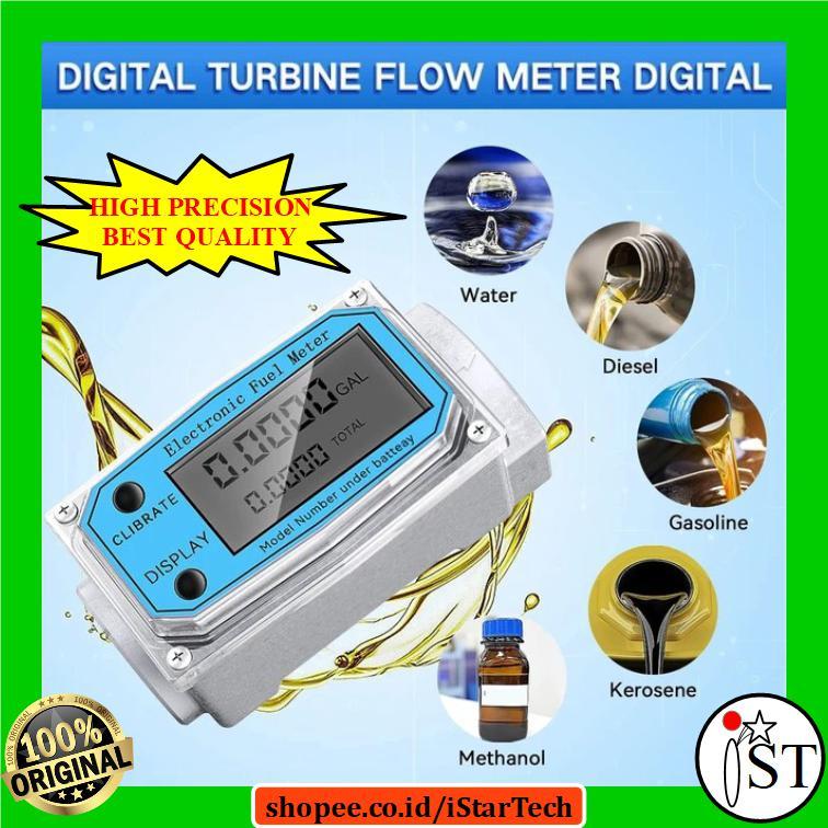 Jual Digital Turbine Flow Meter Turbin Display Lcd 1 inch Fuel Fuelmeter | Shopee Indonesia