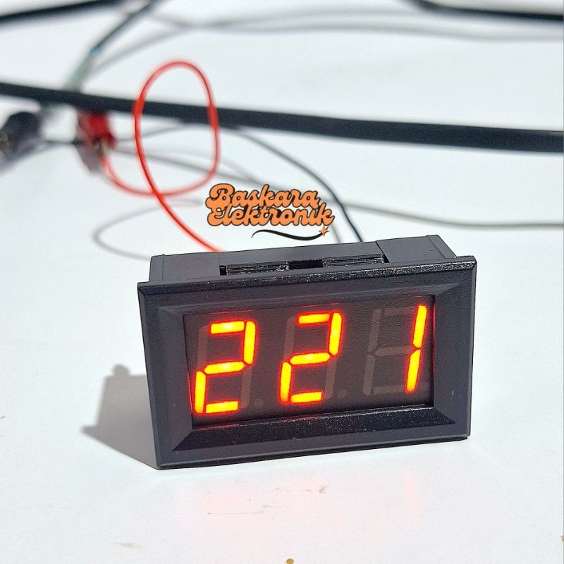 Jual VOL METER DIGITAL AC 220V 0,56" PLUS KABEL | Shopee Indonesia