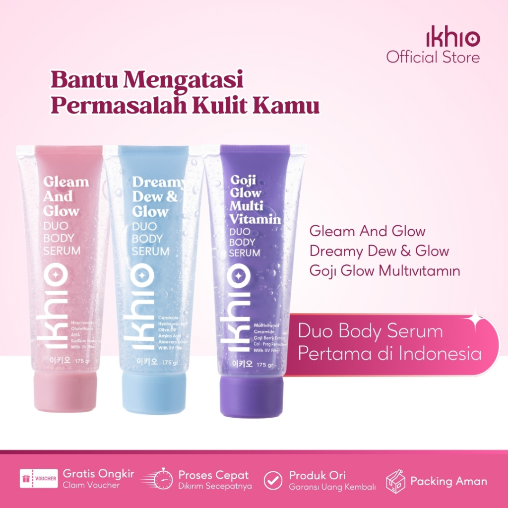Jual Ikhio [3 Pcs Bundle - Favorite] Gleam And Glow I Dreamy Dew & Glow ...