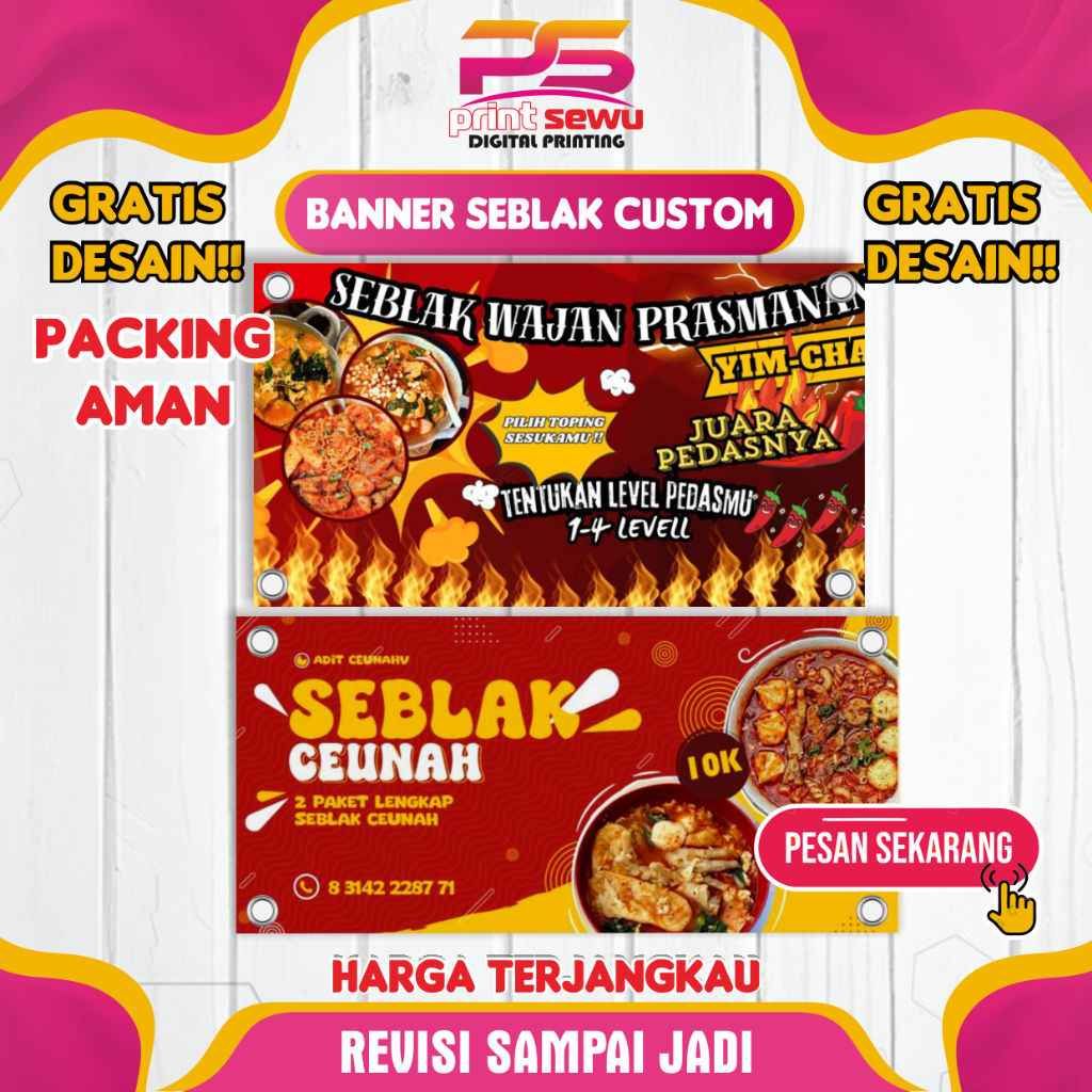 Jual CETAK BANNER/SPANDUK SEBLAK CUSTOM | BANNER CUSTOM | BISA GRATIS ...