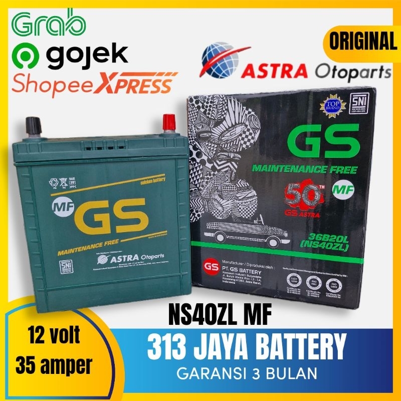 Jual AKI KERING MF GS ASTRA NS40ZL / 36B20L 35 amper Xpander, sigra, Ayla, Calya, Ignis, Ertiga ...