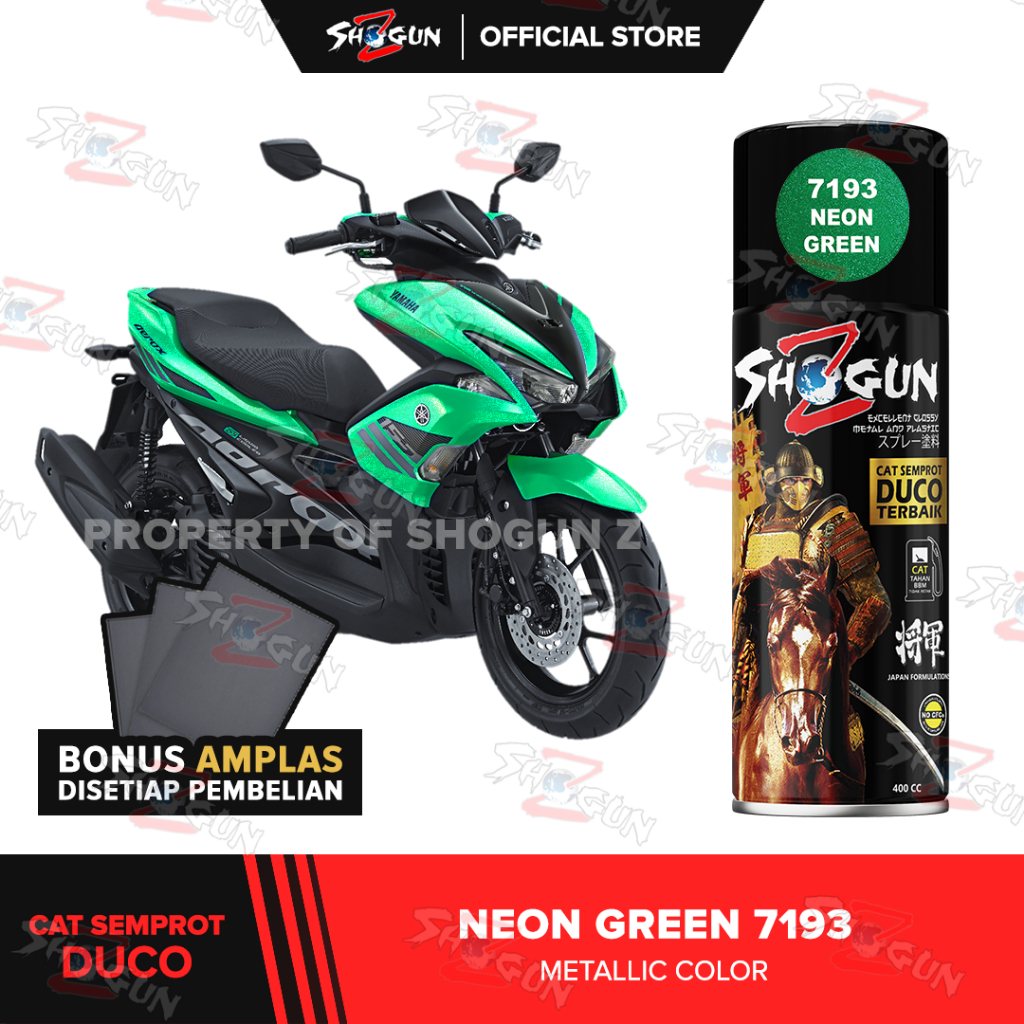 Jual Cat Semprot Motor Shogun Z Paint Warna Hijau - NEON GREEN 7193 ...