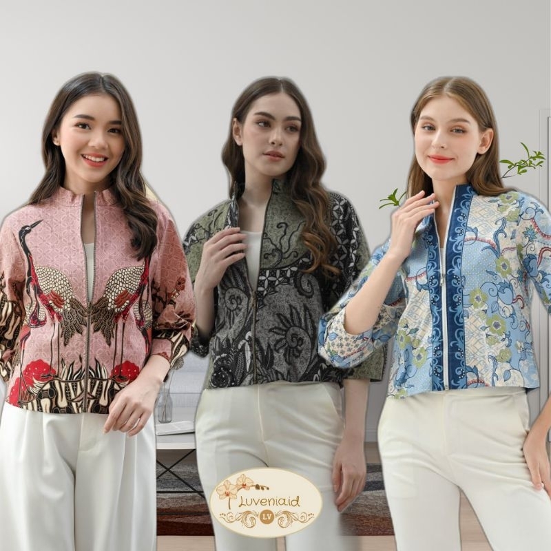 Jual 135 Series -Jaket Batik wanita/ Seragam Batik/ Outer Batik/ Batik ...