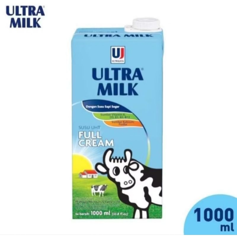 Jual Ultra Milk Susu UHT Full Cream 1L | Shopee Indonesia