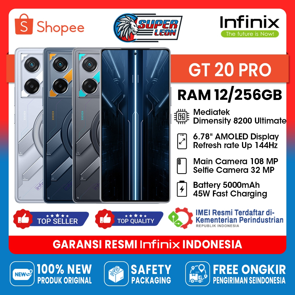 Jual Infinix GT 20 Pro [8GB+256GB] [12GB+256GB] - Garansi Resmi 1 Tahun | Shopee Indonesia