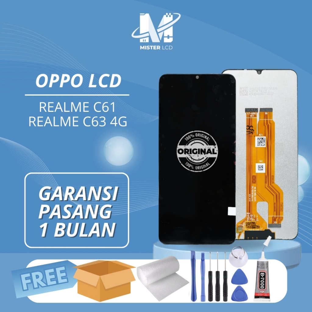 Jual LCD REALME C61 / C63 4G FULLSET ORIGINAL FREE LEM + OPENING SET ...