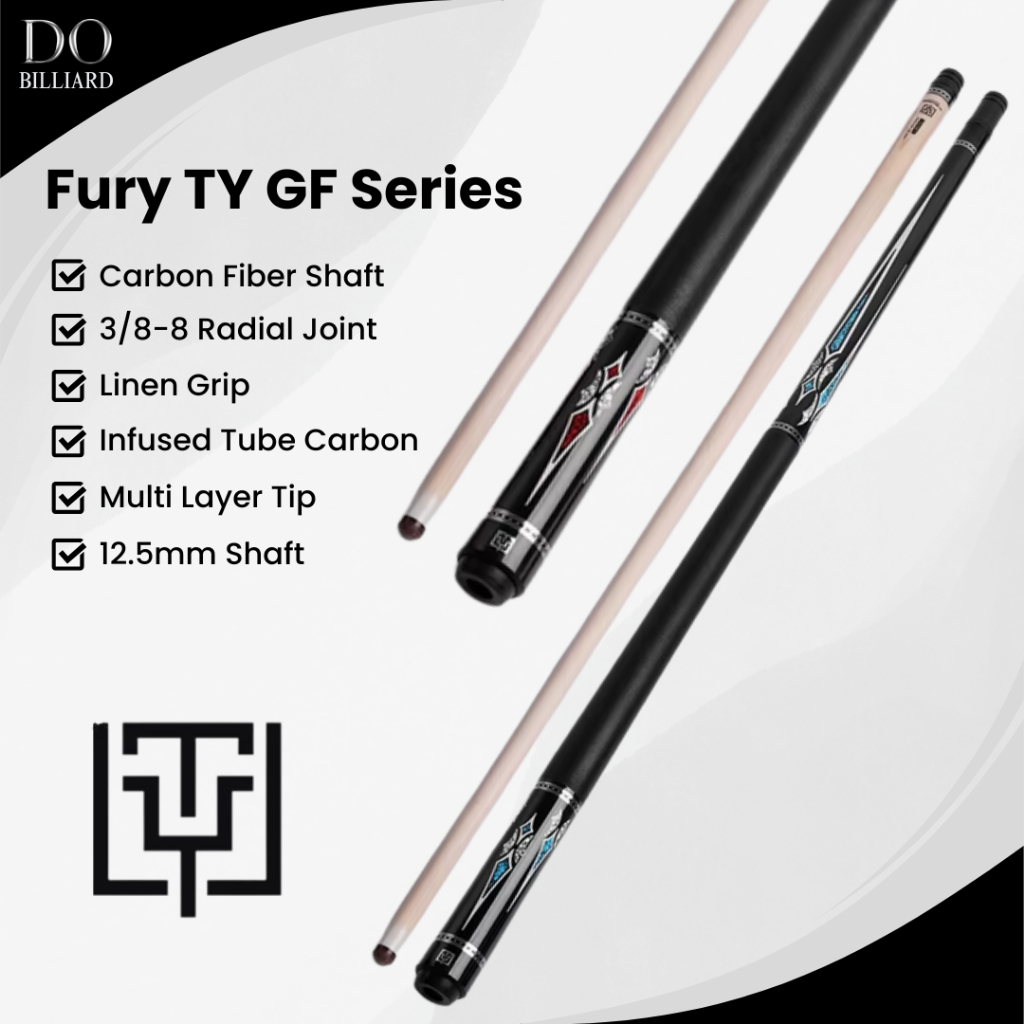 Jual Stick Billiard FURY TY GF SERIES Low Deflection Shaft Cue Stick ...