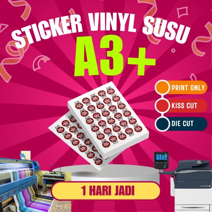 Jual Cetak Stiker A3+ | Cetak Stiker Label | Cetak Stiker Vinyl Glossy ...
