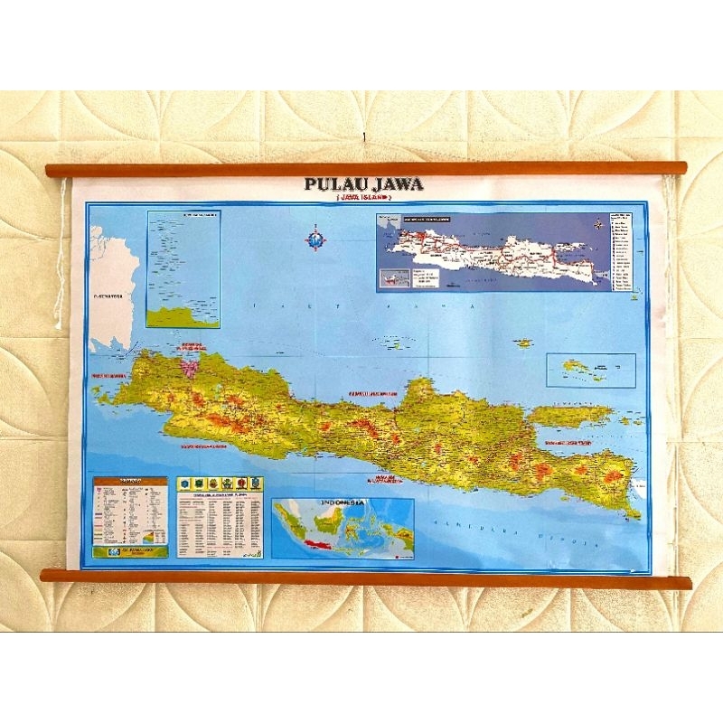 Jual Peta Bingkai Pulau Jawa Besar | Shopee Indonesia