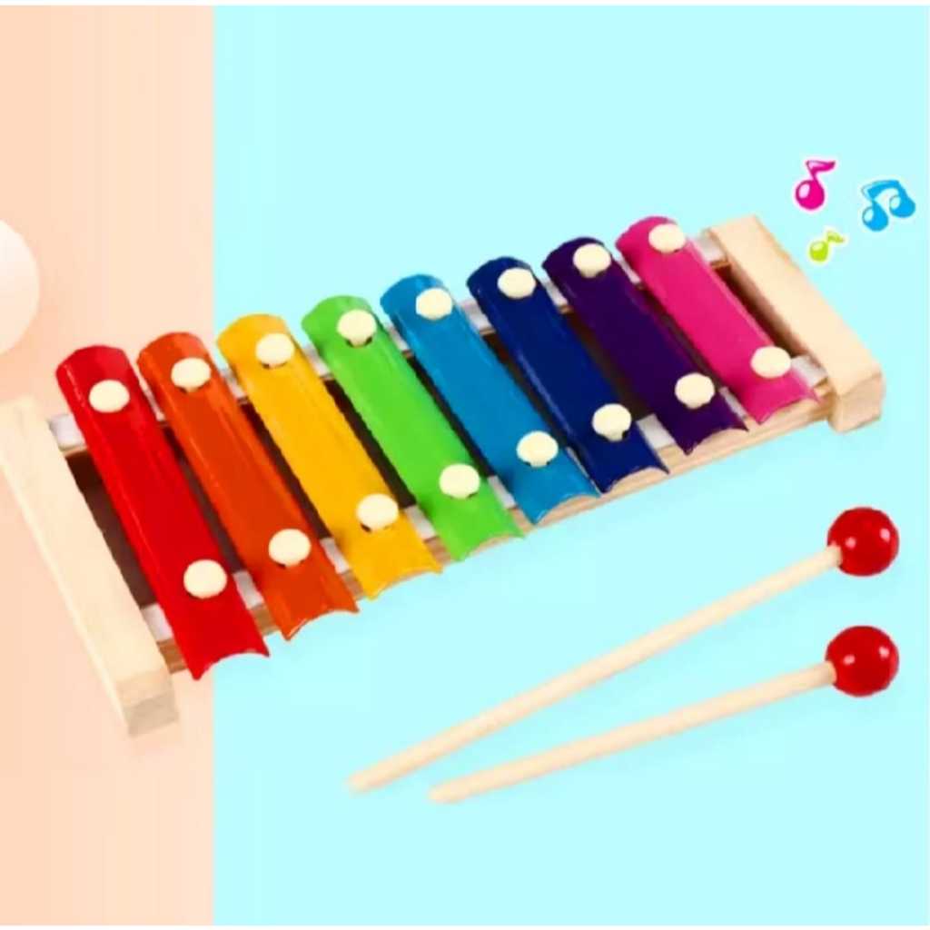 Jual Mainan Musik Anak Xylophone Kayu / Kulintang Anak / Xylophone Bayi ...