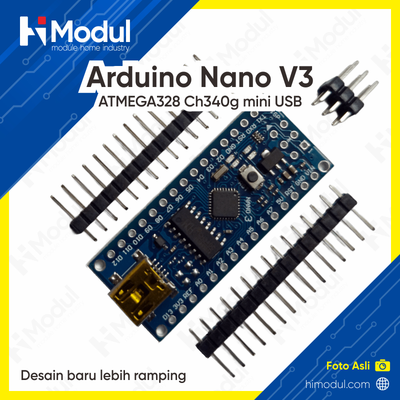 Jual Arduino Nano V3 ATMEGA328 Ch340g mini USB | Shopee Indonesia