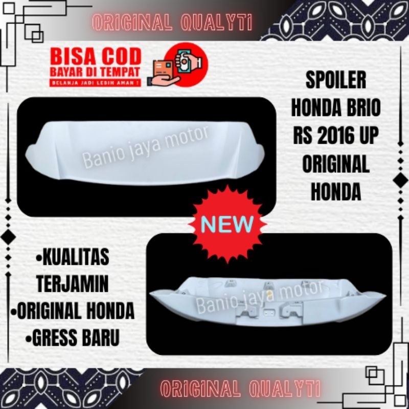 Jual SPOILER HONDA BRIO RS 2016 UP ORIGINAL HONDA | Shopee Indonesia