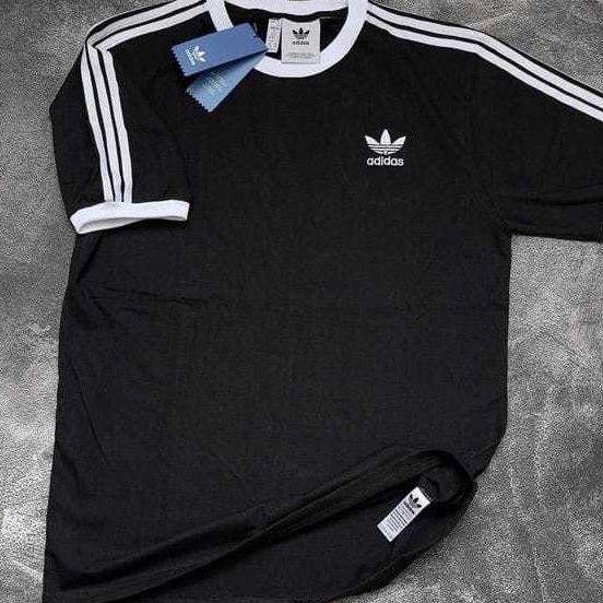 Jual adidas t-shirt retro kaos hitam import bahan 100%cotton combat 24s ...