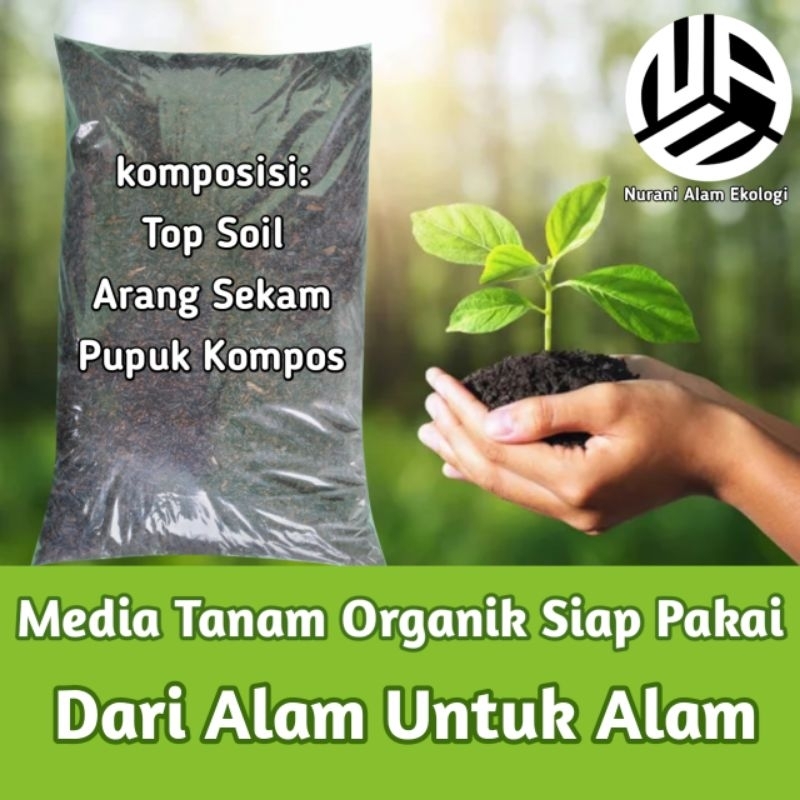 Jual Media Tanam Pupuk Kompos Organik Top Soil Tanah Humus Subur Plus ...