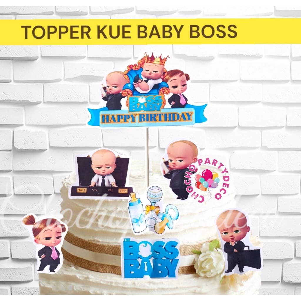 Jual Topper BABY BOSS / Hiasan Kue Baby Boss | Shopee Indonesia