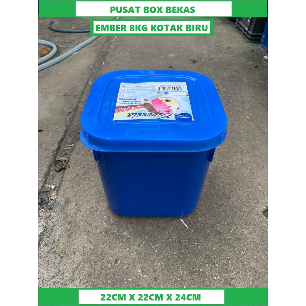 Jual Box Ember Ice Cream 8L / Kotak Ember Es Krim 8L / Ember biru Kotak ...