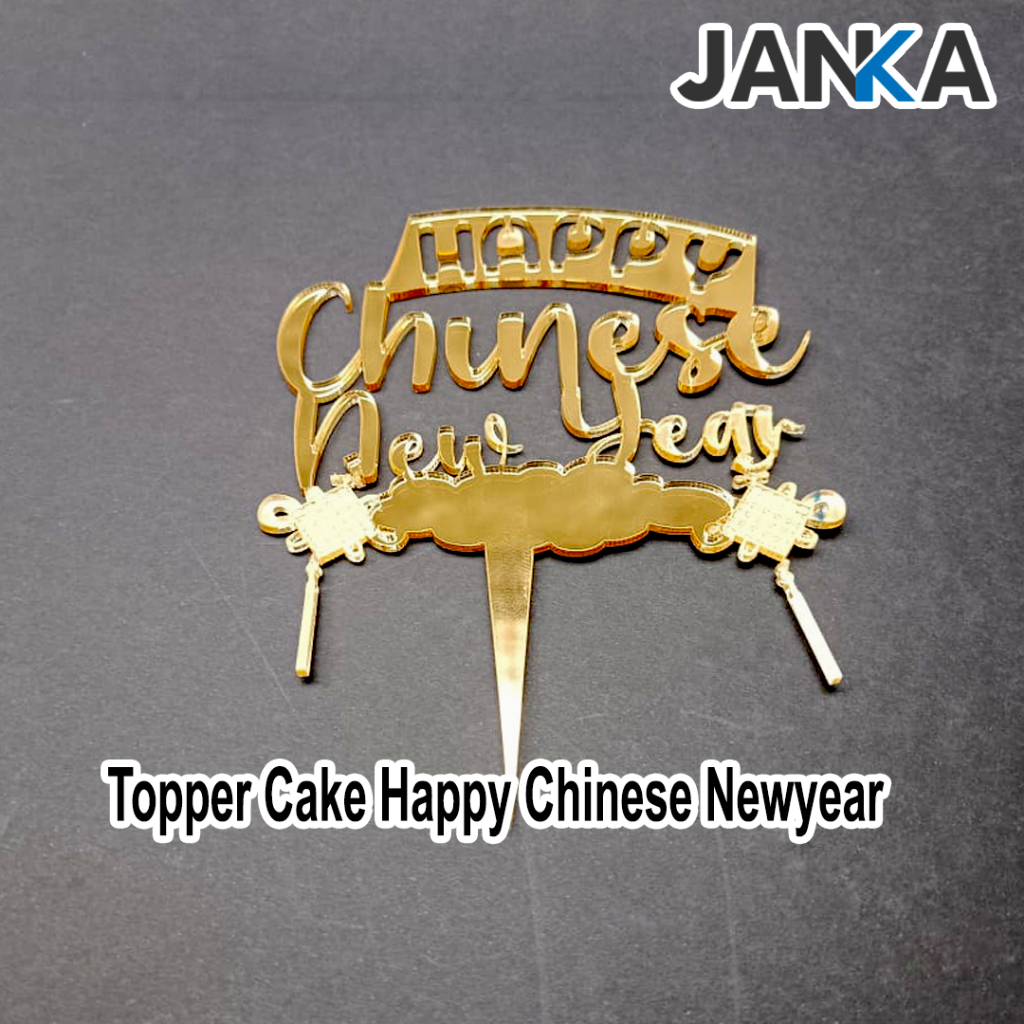 Jual JANKA Topper Cake Imlek Tusukan Tulisan Sincia Tahun Ular 2025 ...