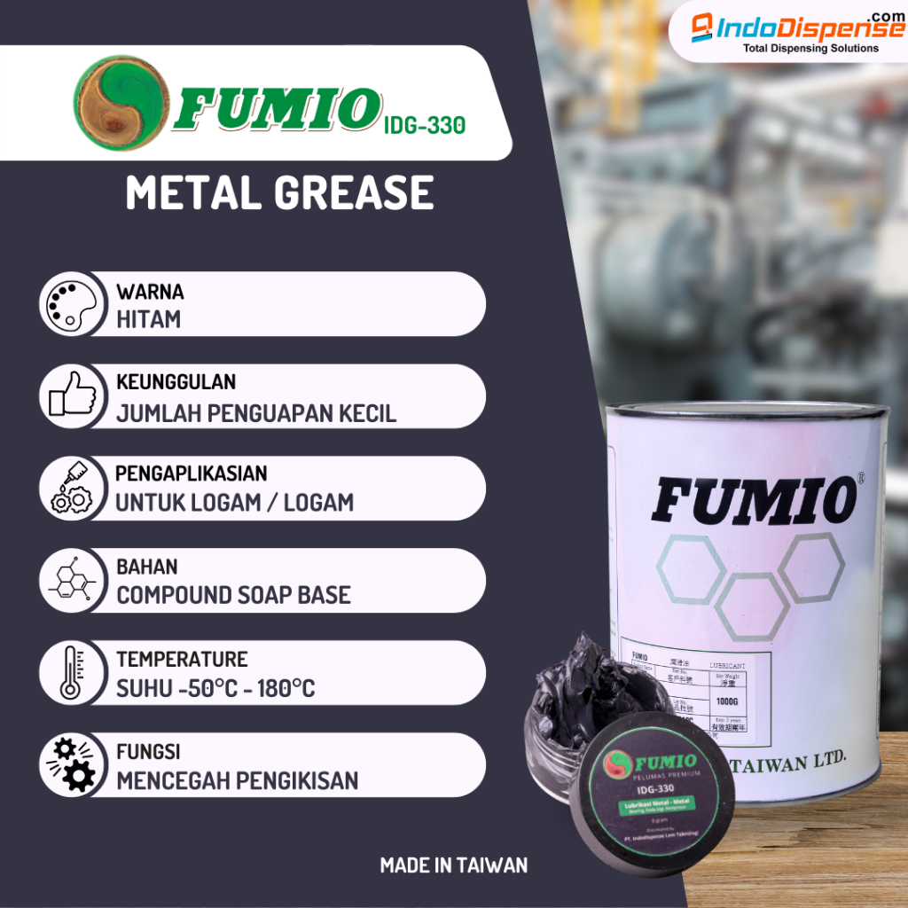 Jual FUMIO IDG-330 Metal Grease (Lubrikasi metal ke metal,besi) NLGI 1 ...