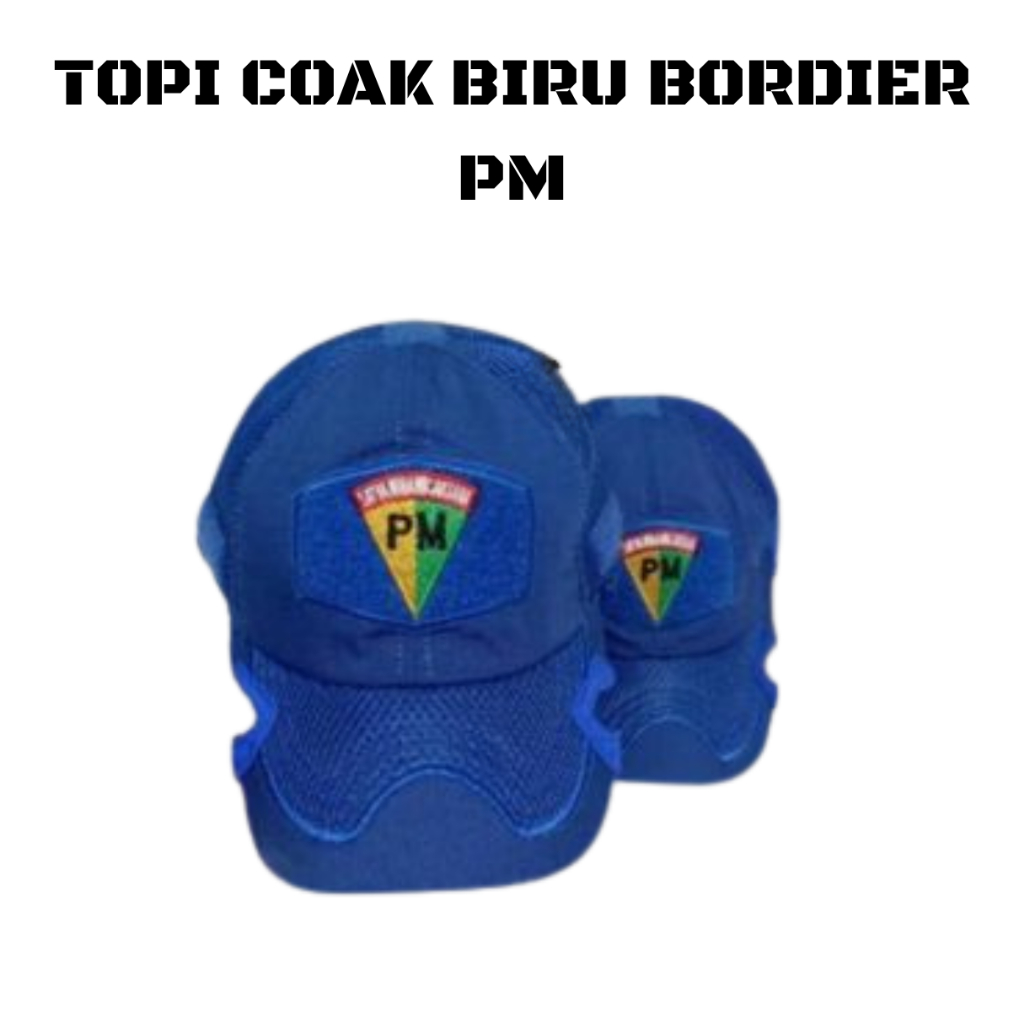 Jual Topi Tactical Coak Biru Bordir Logo Pm/polisi militer | Shopee ...