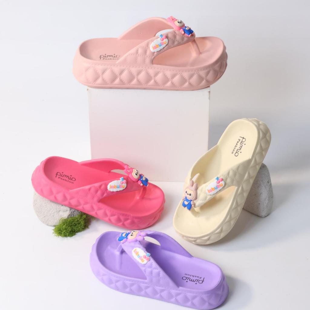 Jual Sendal Jepit Labubu Anak 717T Wanita Dewasa Dengan Hiasan Boneka ...