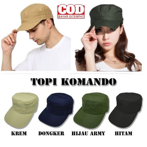 Jual TOPI KOMANDO POLOS / TOPI MILITER LAKI PEREMPUAN KUALITAS PREMIUM ...