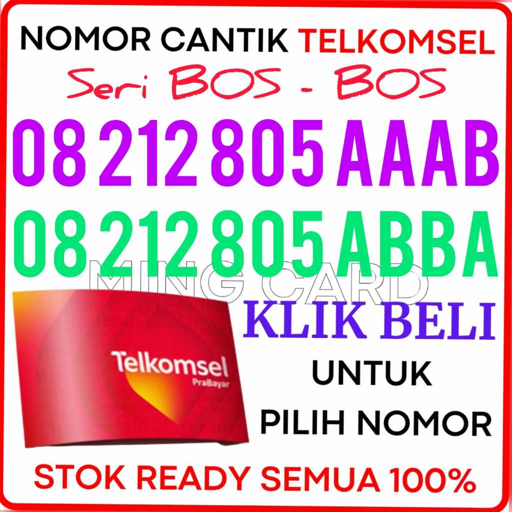 Jual TIPE BOS AAAB_ABBA -Nomor Cantik Telkomsel 4G/5G Kartu Perdana Simpati Cantik Prabayar ...