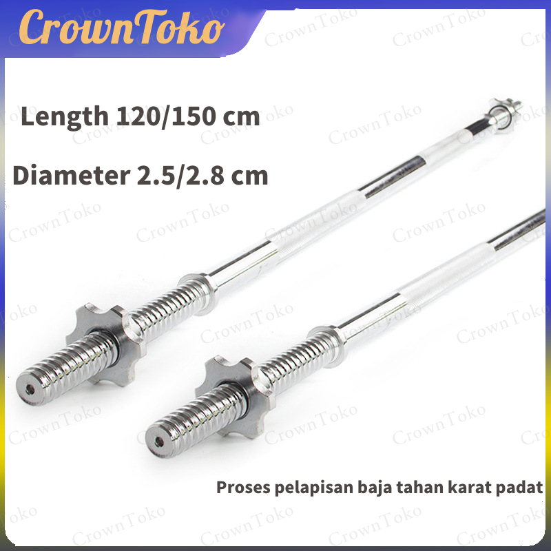 Jual baja barbel 1.5/1.2M 2.8/2.5CM Barbel Stick Stik Barbell Stick ...