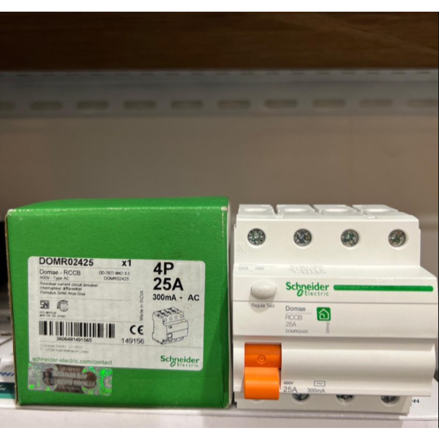 Jual Schneider RCCB / ELCB Domae 3P + N / 3P+N 4P 25A / 25 A 30 mA / 30mA NEW | Shopee Indonesia