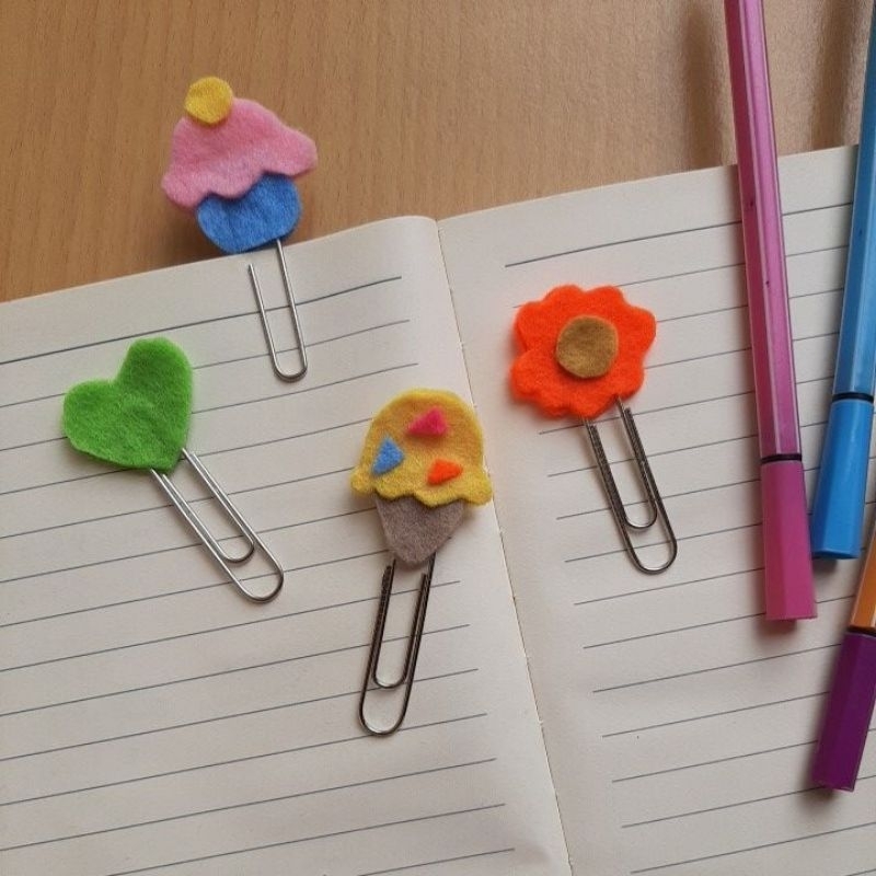 Jual paper clip aesthetic/paper clip lucu/pembatas buku unik (isi 4 pcs ...