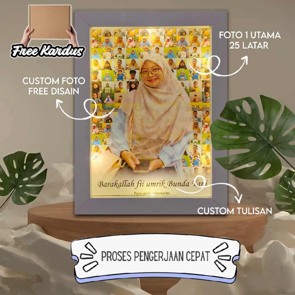 Jual KADO UNIK Frame Foto Mozaik dengan Lampu 3D | GIFT FRAME / Kado ...