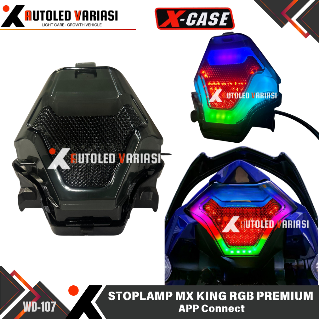 Jual Lampu Stop Mx King R25 New MT25 MT03 MT07 X-Case 3in1 Plus Sen RGB ...