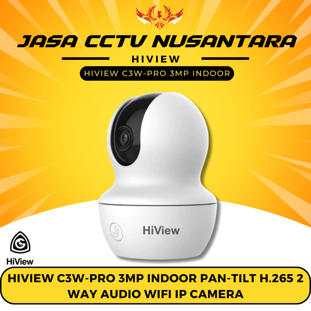 Jual HIVIEW C3W-PRO-3MP 3MP INDOOR PAN-TILT H.265 2 WAY AUDIO WIFI IP ...