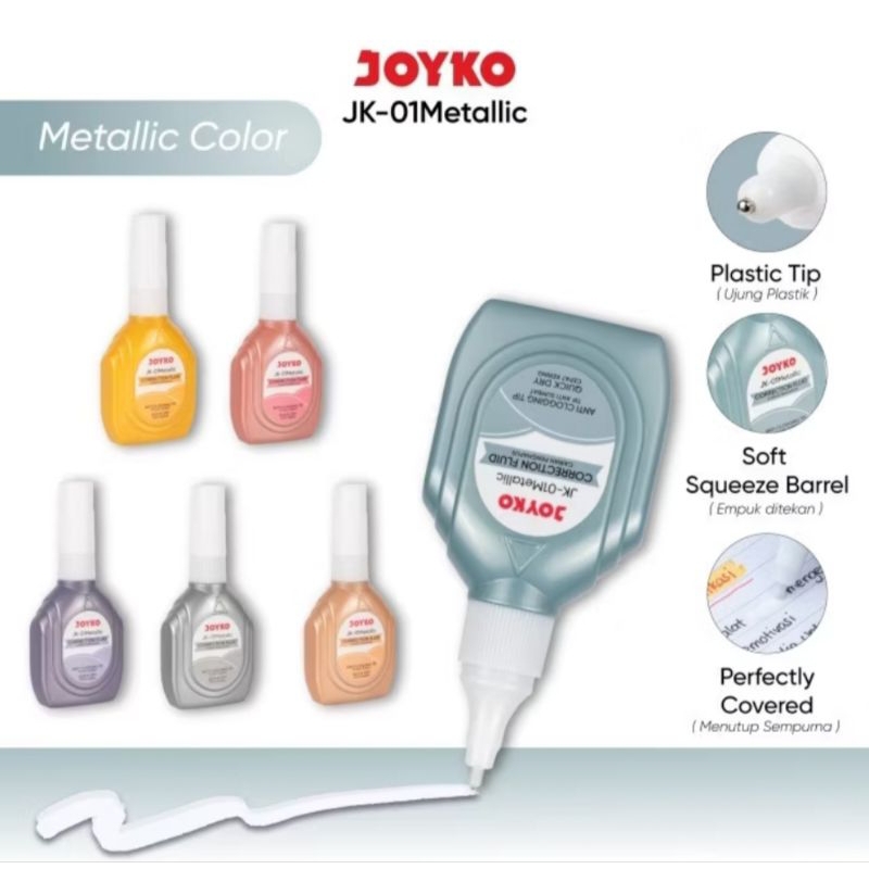 Jual STIPO CAIR/CORRECTION FLUID JOYKO JK-01 METALIK ( ISI 6 BIJI ...