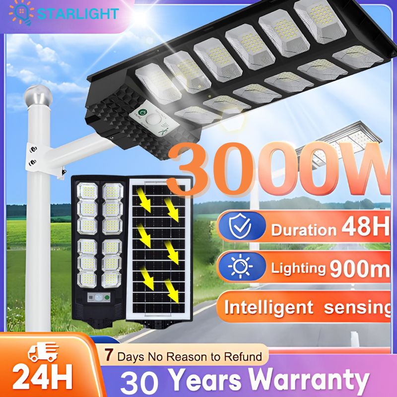 Jual 【BUY 1 TAKE 1】3000w lampu jalan LED Lampu tenaga surya otomatis ...