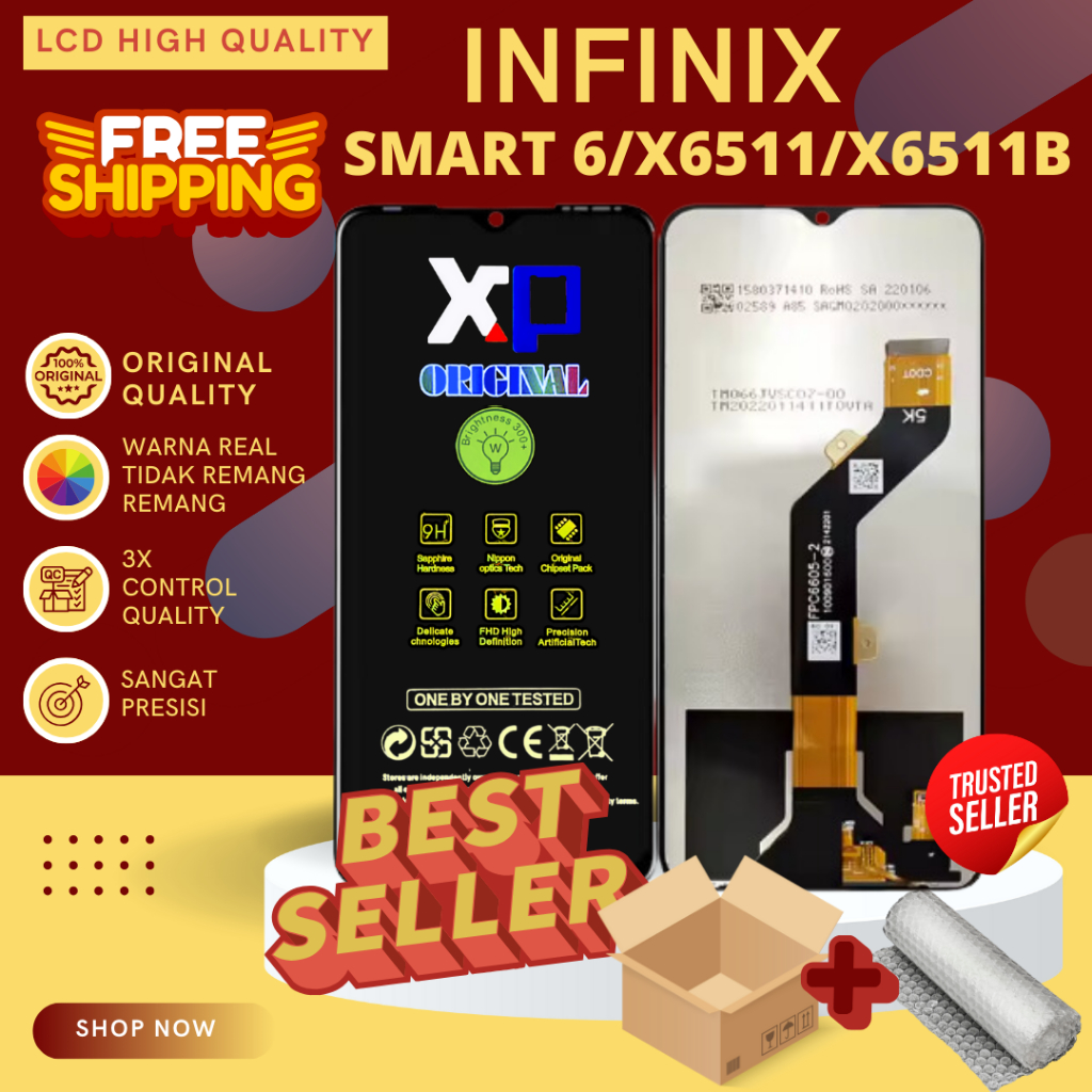 Jual LCD INFINIX SMART 6/X6511/X651B ORIGINAL FULLSET TOUCHSCREEN BEST ...