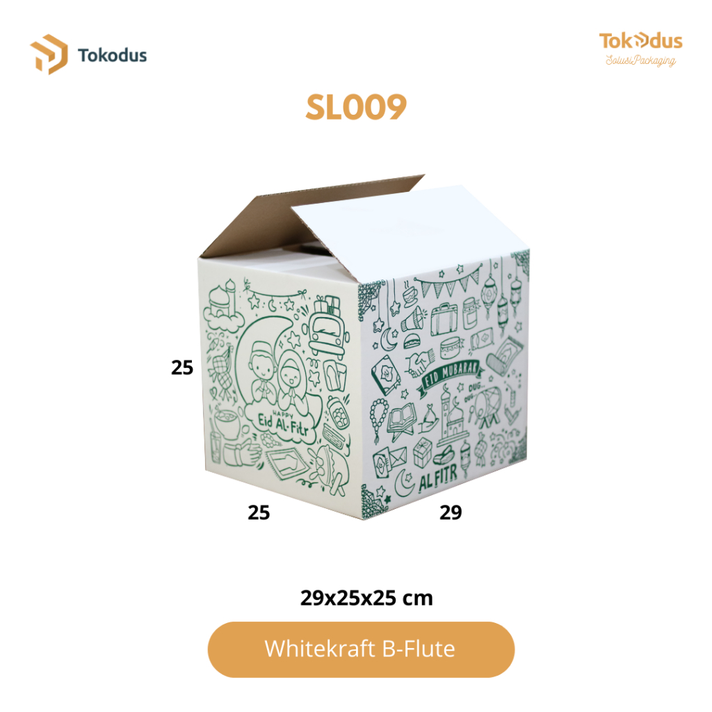 Jual Kardus Parcel Lebaran Putih Uk 29 x 25 x 25 cm Box Dus Spesial ...