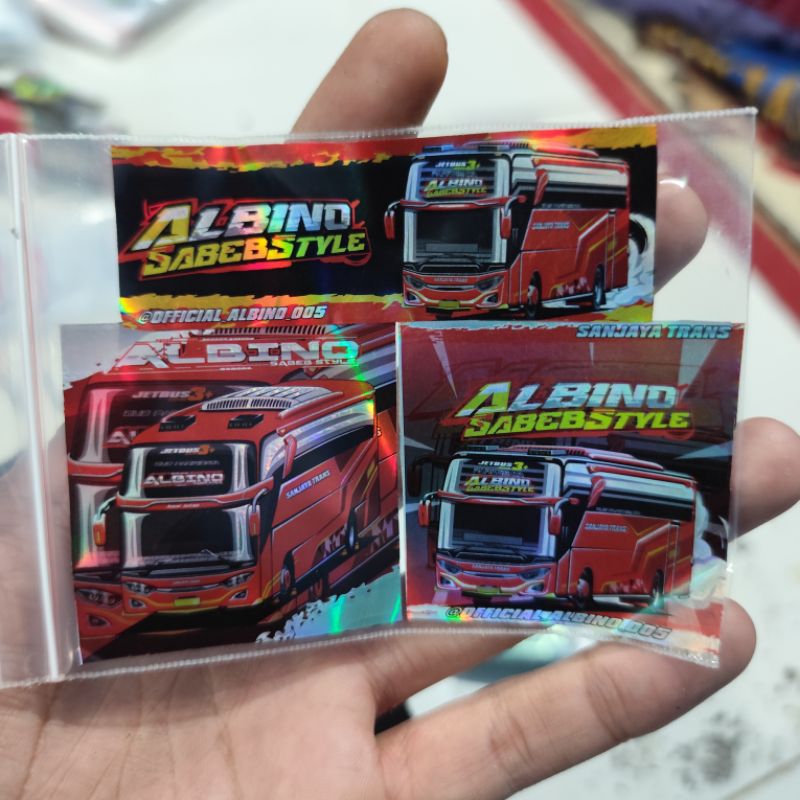 Jual STIKER BUS SANJAYA TRANS ALBINO 100% HOLOGRAM Original DAPAT 3 ...