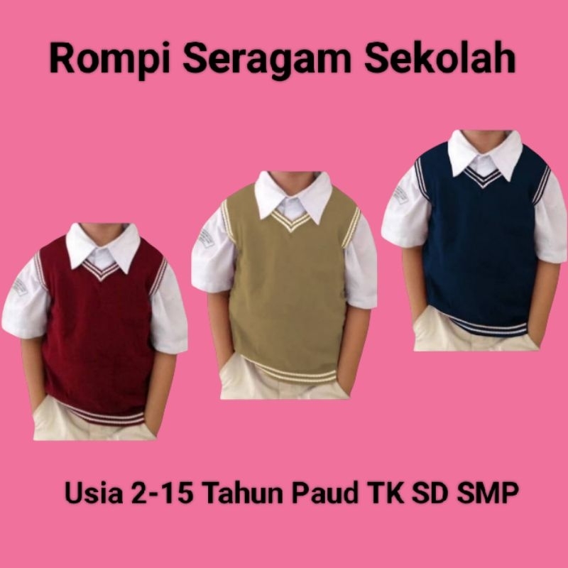 Jual [ PROMO EXCLUSIVE ] Rompi Anak Seragam Sekolah Paud/TK/SD/SMP ...