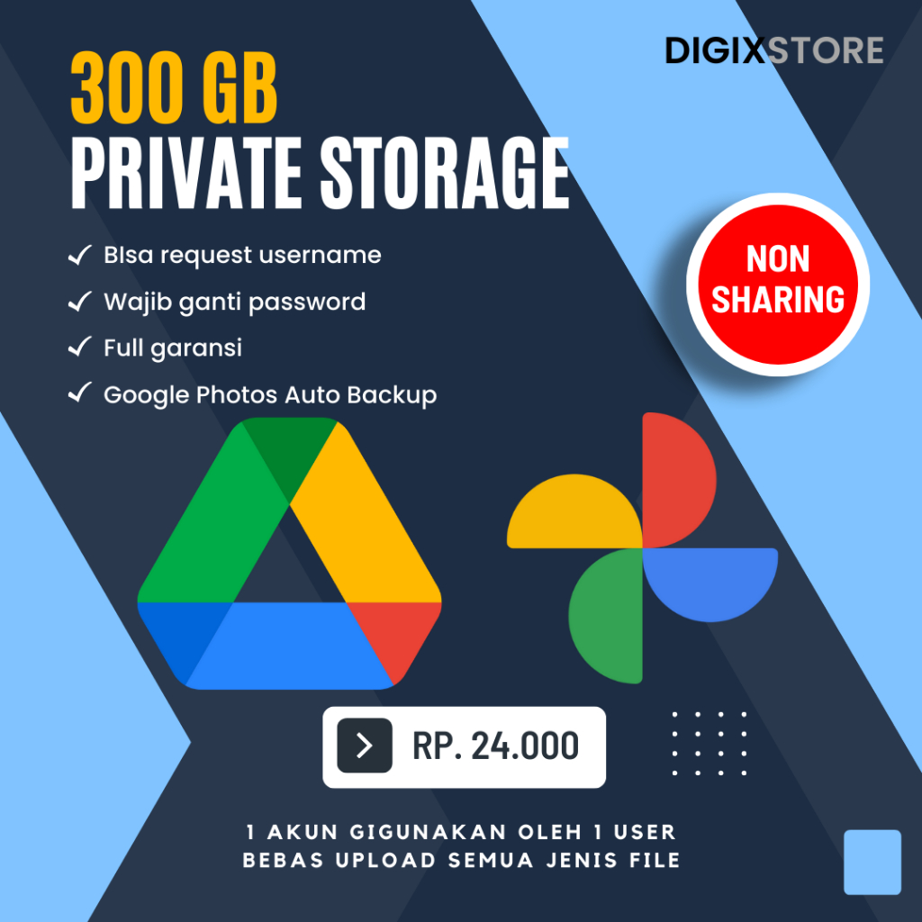 Jual Google Drive Unlimited Max 300 GB Private Bonus Google Photos ...