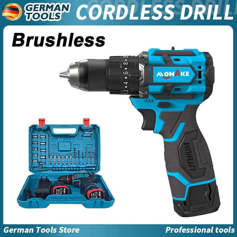 Jual German tools Brushless Mesin Bor Listrik Tanpa Kabel Impact Drill ...
