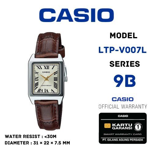 Jual Casio General LTP-V007L- 9B LTP-V007L Jam Tangan Wanita Kulit ...