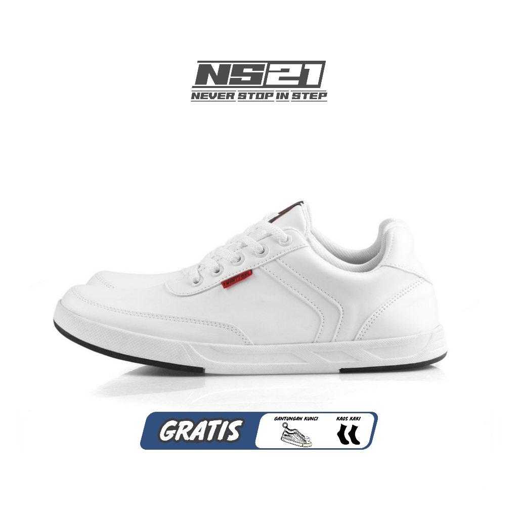 Jual NS21 Sneakers Pria Putih Sepatu Casual Terbaru DILAN SNS-002 ...