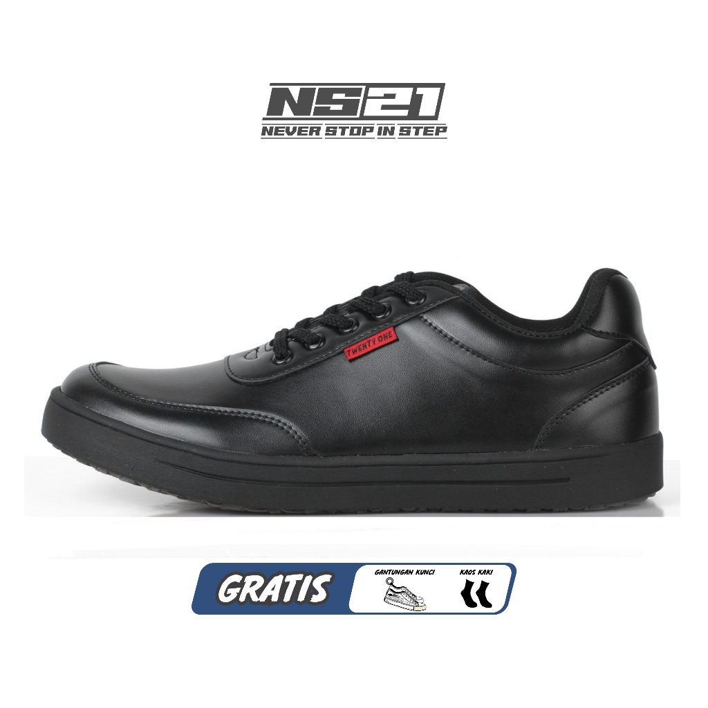 Jual Sepatu cowok Hitam casual Spatu Sekolah Kuliah Kerja Ns Twenty one ...